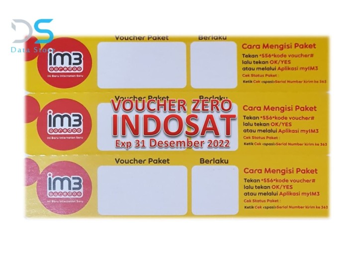 Voucher Indosat Zero – Toko Data Store