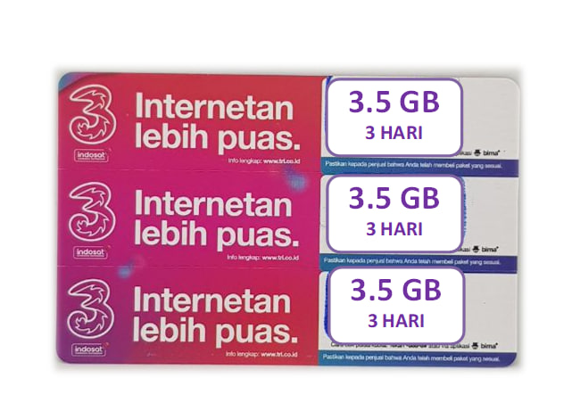 Voucher Three Happy 3.5 GB 3 Hari – Toko Data Store