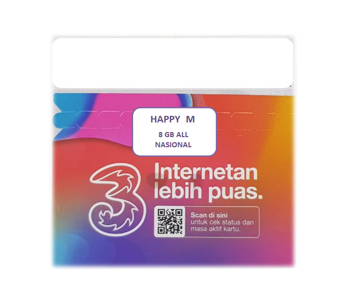 Perdana Three Happy M – Toko Data Store